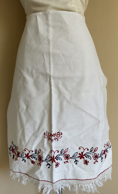 Vintage hand-embroidered Apron Hungarian with name "iLONKA" | eBay