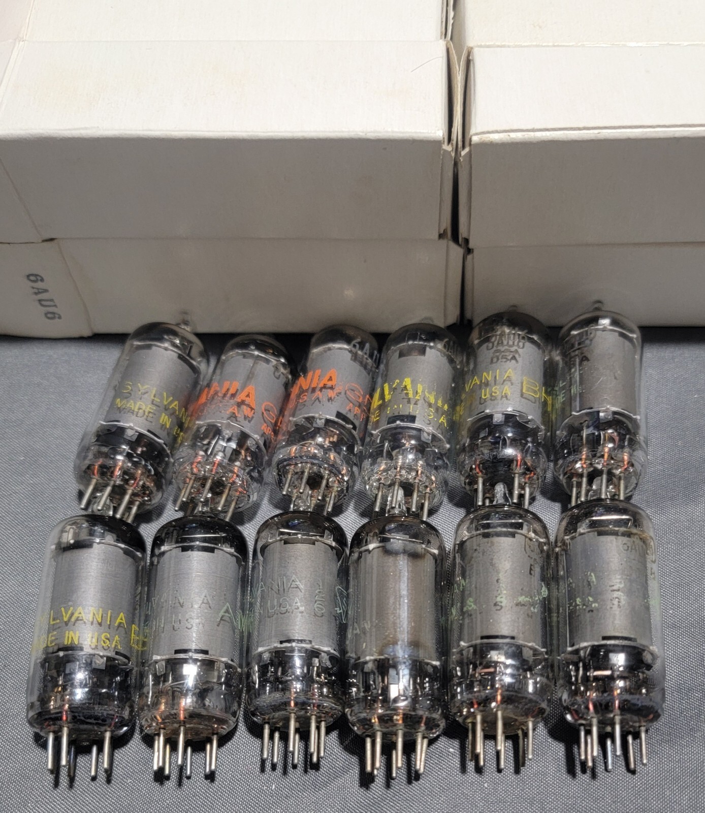12 SYLVANIA TESTED 6AU6 AUDIO GUITAR AMPLIFIER HAM RADIO TV tube lot | eBay