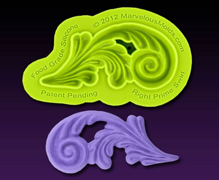 Marvelous Moulds - Right Prime Swirl Scroll Mould | eBay