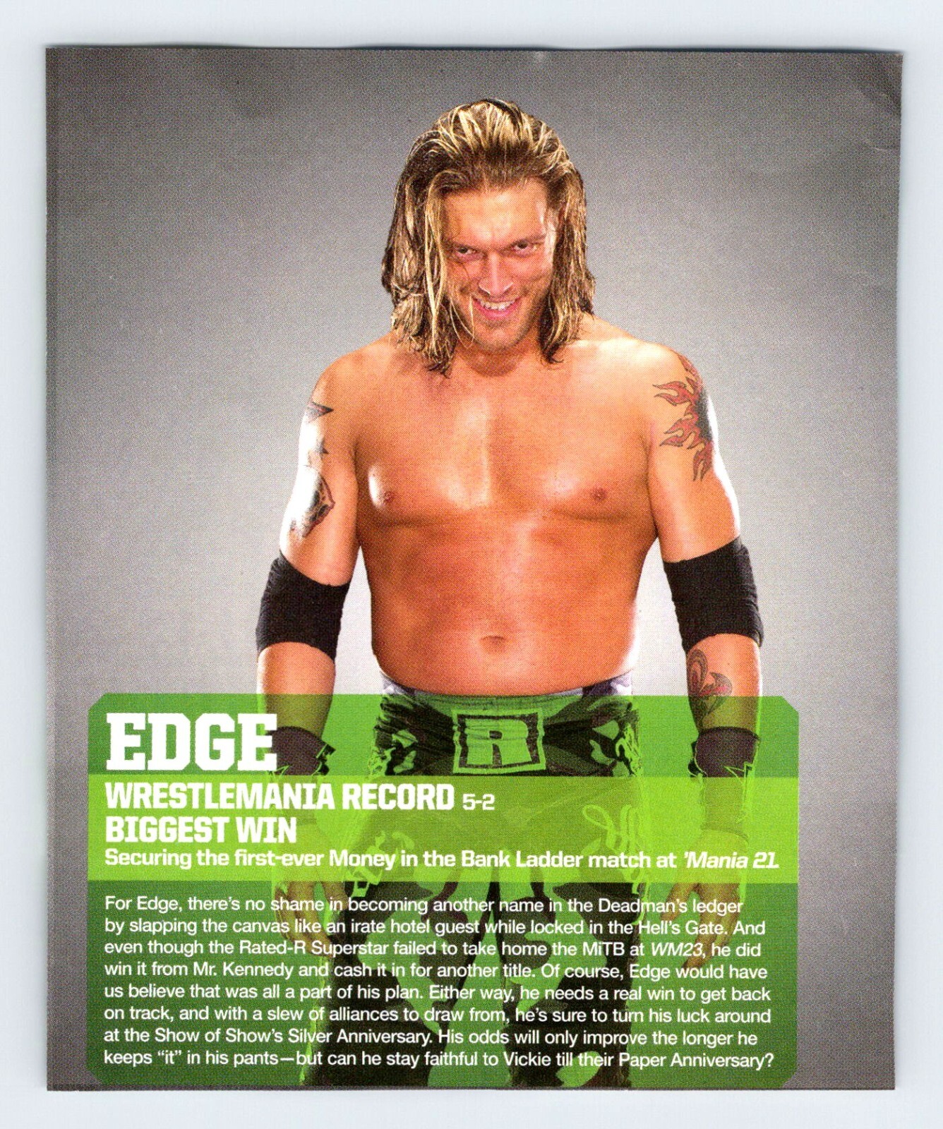 2009 WRESTLER EDGE 4"X5" Magazine Clipping Wrestling WWE 2000's M521 | eBay