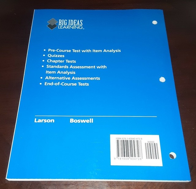 Big Ideas Math Blue : Assessment Book by Larson (2014, Trade Paperback ...