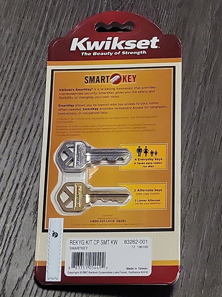 Kwikset Re-Key Kit Rekey Any Kwik Set Smart Key Lock Brand New ...