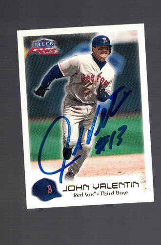 John Valentin Boston Red Sox 2000 Fleer Focus Signed Baseball Card W ...
