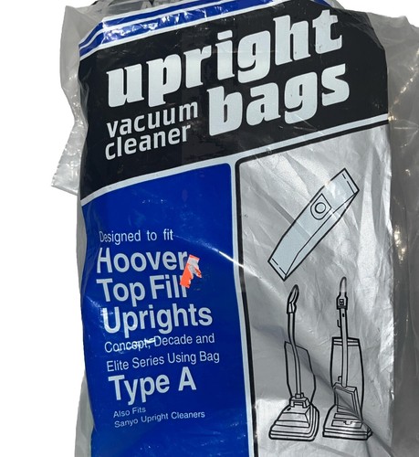 hoover top fill upright bacuum cleaner bags-type A, 8 count (open box ...