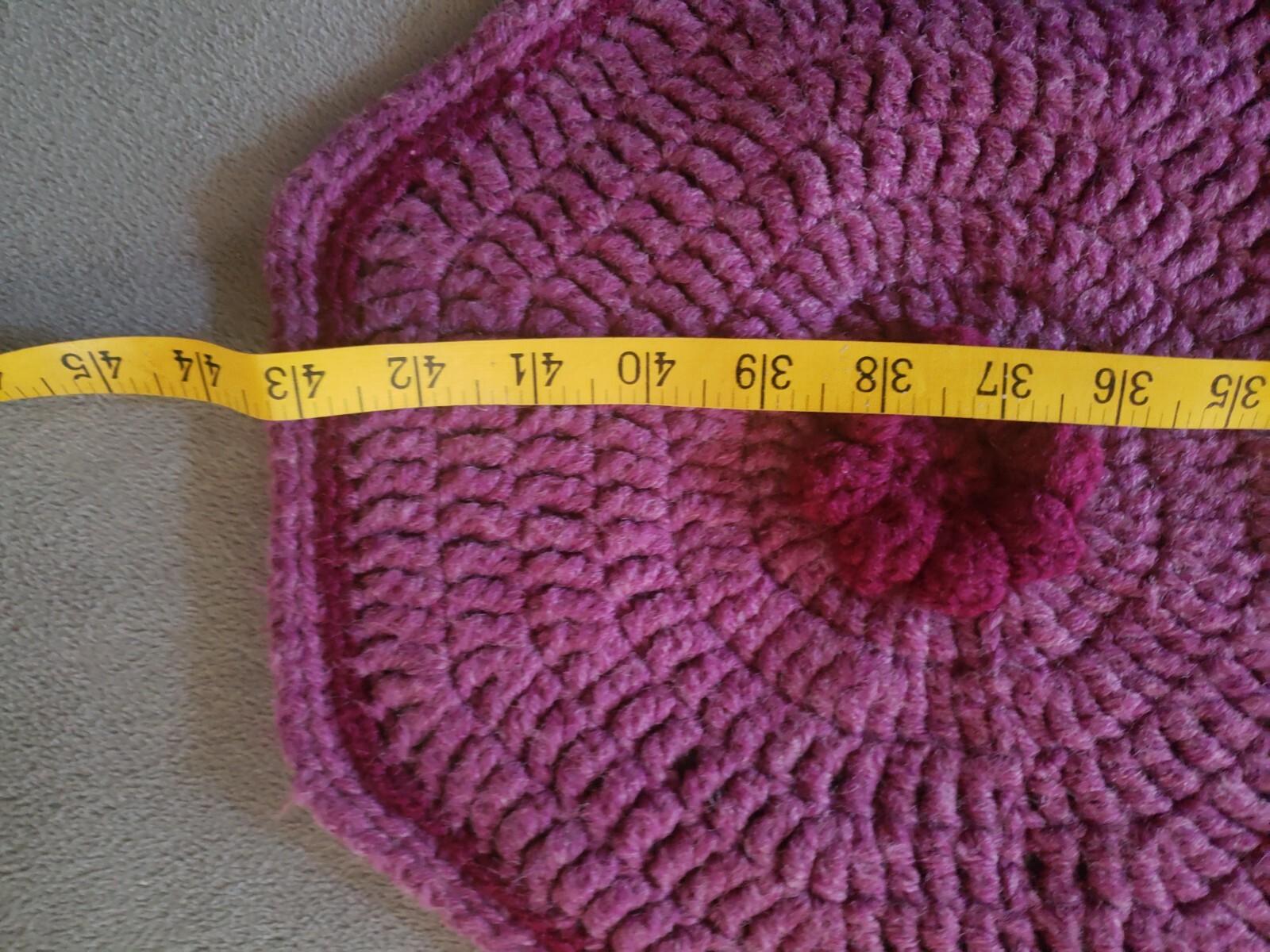 vtg Granny Octagon Squares Crochet Afghan Throw Blanket boho burgundy ...