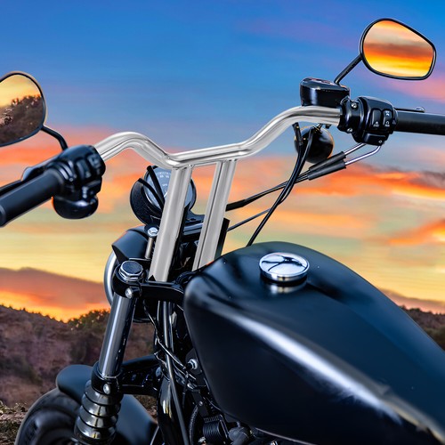 1-1/4" MX-T Bars Handlebar 14" RISE For Harley Softail 883 XL XR Dyna ...