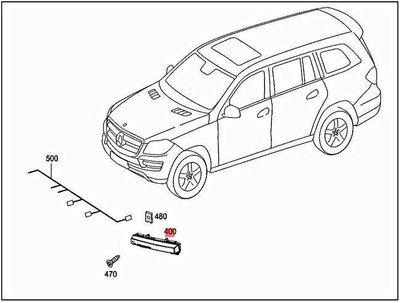Genuine MERCEDES X166 GL-CLASS X166 GLS Daytime running lamp 0999068201 ...