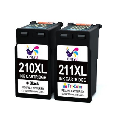 2PK Ink compatible with Canon PG-210XL CL-211XL PIXMA MP480 490 495 ...