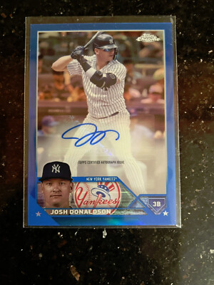 2023 Topps Chrome Autograph AC-JOD Josh Donaldson Blue Refractor /150 ...