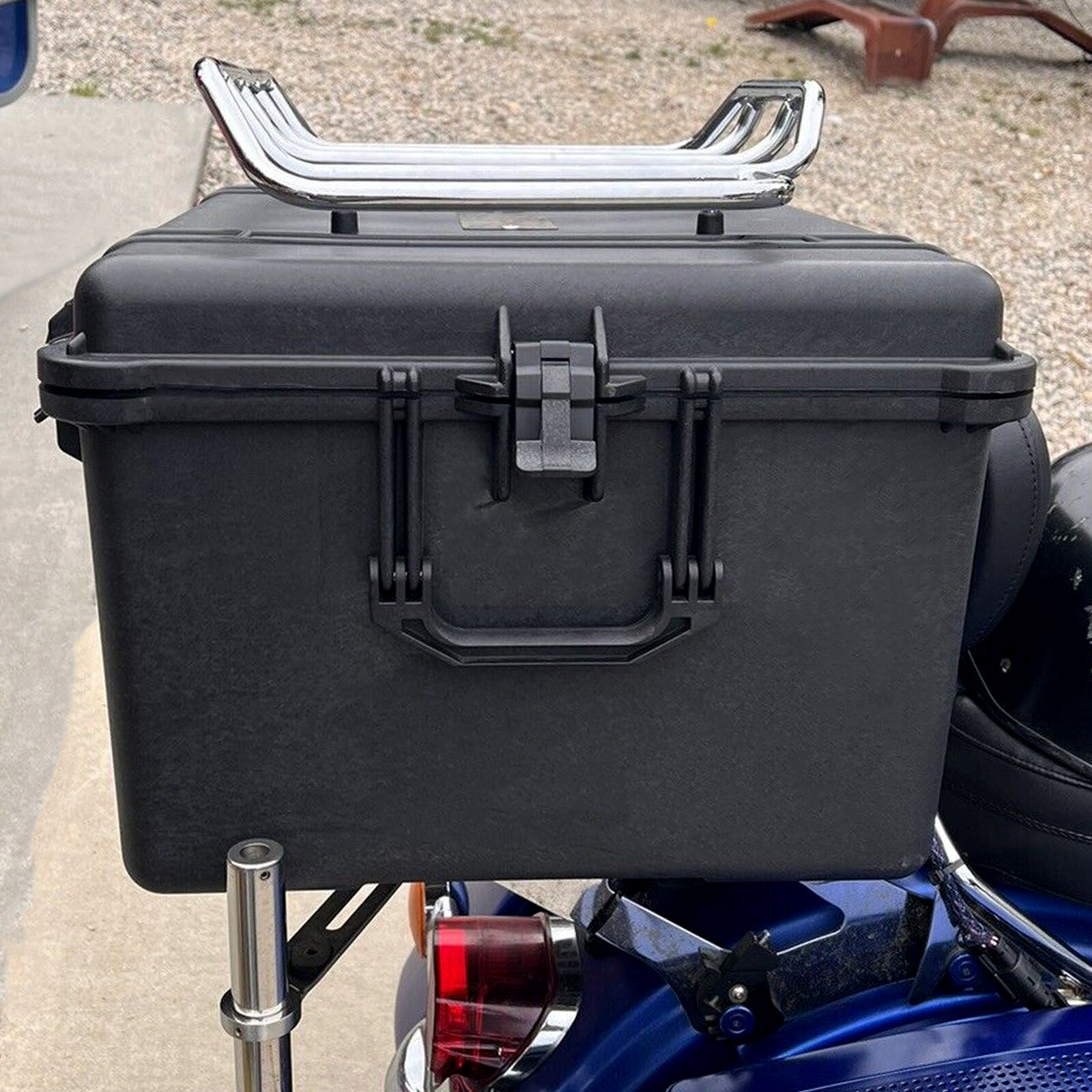 Chrome Tour Luggage Top Rack For Harley luggage trunk Road King Street ...