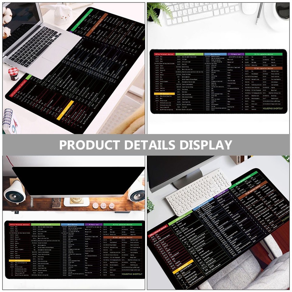 Anti-slip Mouse Mat Mouse Pad Office English Keys Computer Mouse Pad ...