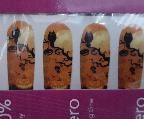 Donna Michelle Salon Basics NAIL POLISH STICKERS Creepy OWLS Pumpkins ...