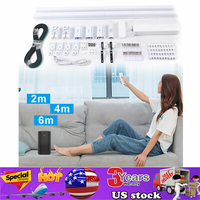 Smart Curtains System Electric Curtain Rod Track Rail Remote Controlled ...