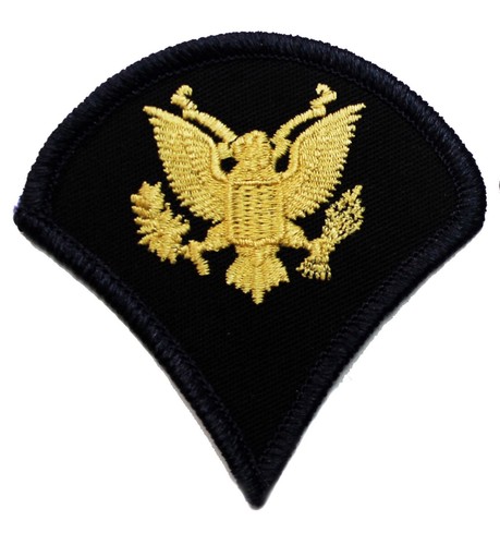 Lot of 20 Army Specialist E4 Rank Insignia Chevron Gold on Blue Patches ...