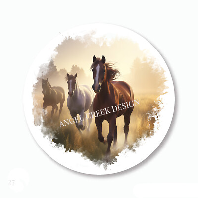 Wild Mustangs Running Horse Stickers Ponies Horses Labels Envelope ...