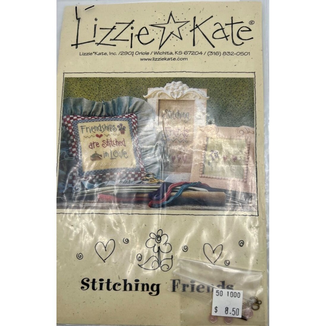 Lizzie Kate Counted Stitching Friends Cross Stitch With Charms | eBay