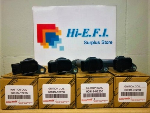 GENUINE TOYOTA IGNITION COIL x4- IGC-327, 90919-02250 & 90919-02251 | eBay