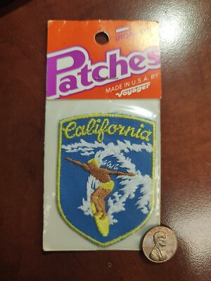 Vintage Voyager California Surfer Ocean Beach Patch Emblem NEW Iron On ...