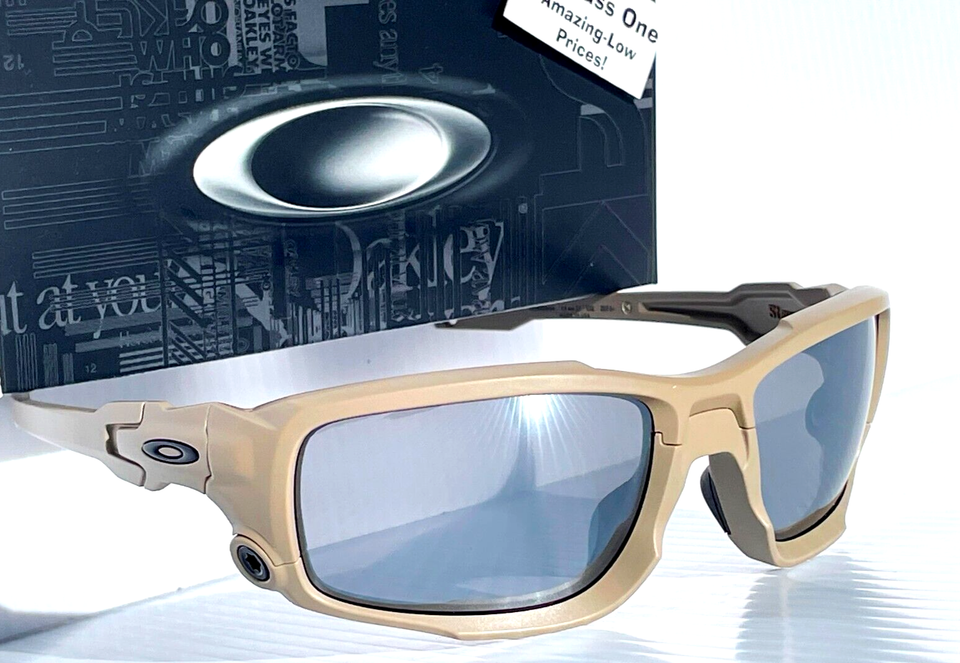 Oakley SHOCKTUBE Desert Terrain Tan w POLARIZED Galaxy Chrome Lens ...