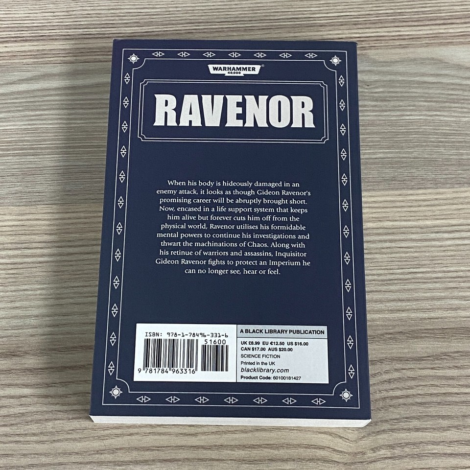 RAVENOR WARHAMMER 40,000 PAPERBACK NOVEL 2017 INQUISITOR INQUISITION ...