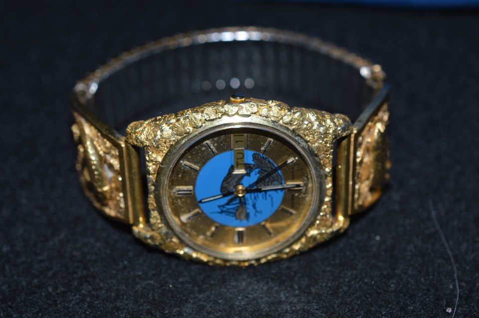 VINTAGE BULOVA SWISS ACCUTRON 80's-90's MAN'S /WATCH/HEAVY NATURAL ...