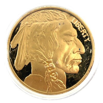 Copy 2010 US Buffalo Indian Head Gold Clad Coin Copy In Plastic Case | eBay