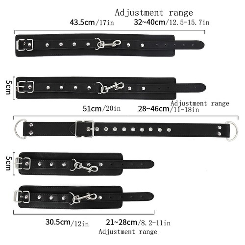 PU Leather Binding Back Handcuffs Restraint Arms Wrist Cuffs Belt Game ...