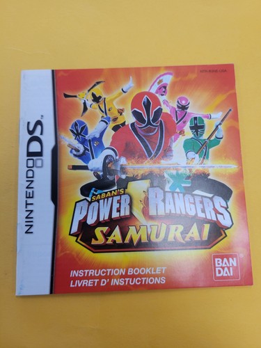 Power Rangers Samurai Game for The Nintendo DS (2011) Manual Only | eBay