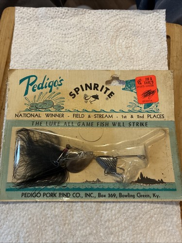 Vintage Pedigo's Spinrite Lures 1/4 Oz Shad Pedigo Pork Rind Co New in ...