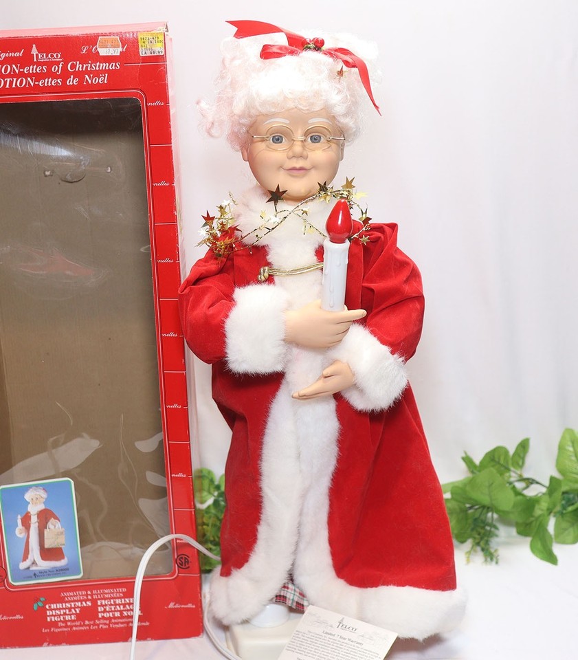 ⭐Vintage Telco 24” Mrs. Santa Claus Motionette / Animated Christmas ...