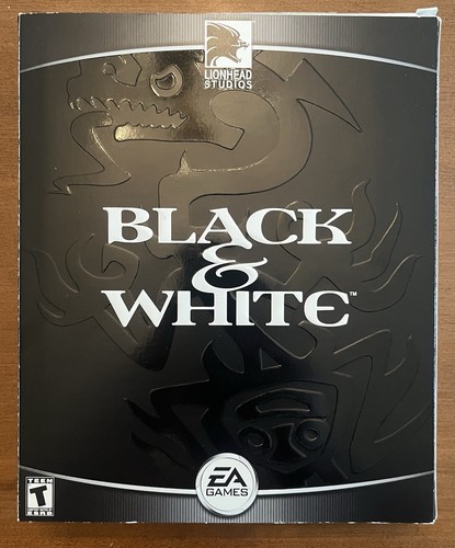 Black & White PC CD ROM Big Box Lionhead Studios 2001 Complete In Box ...
