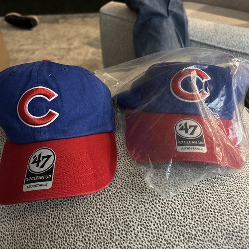 '47 Brand Chicago Cubs Clean Up MLB Dad Hat Cap Royal/Red 2 Hats New | eBay