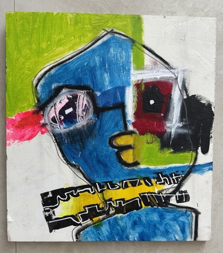 Robert Hoke Original 2007 Painting "Hold My hand" Folk Outsider Art | eBay