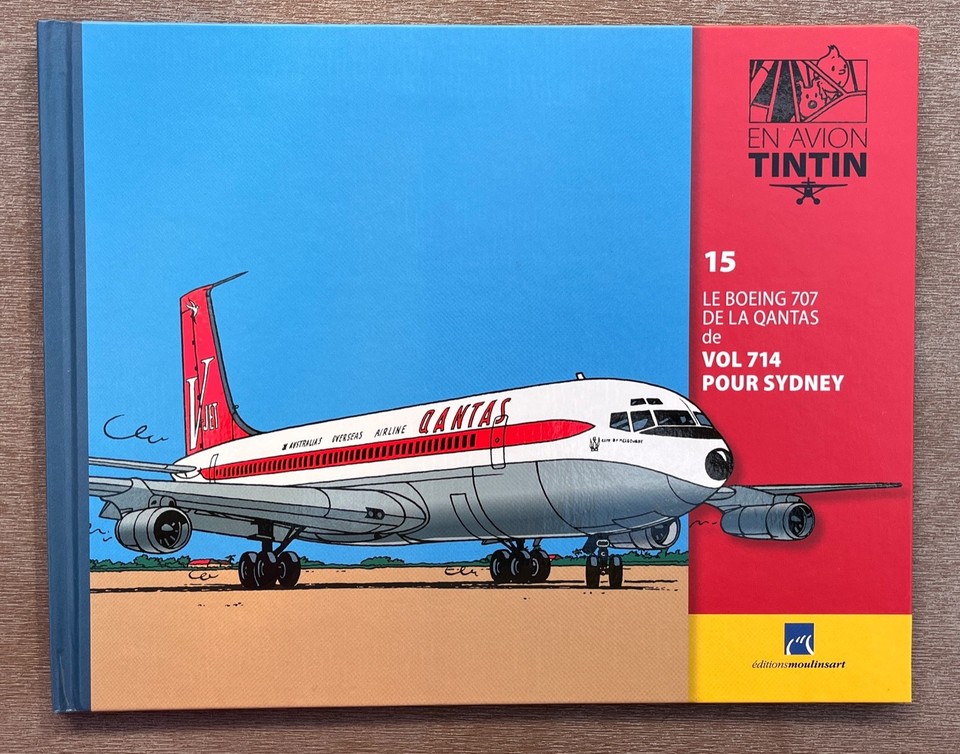 IN TINTIN PLANE NO. 15 THE BOEING 707 QANTAS FLIGHT 714 TO SYDNEY | eBay