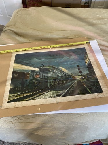 Vintage Howard Fogg Print 1001 Central New York Railroad Print train | eBay