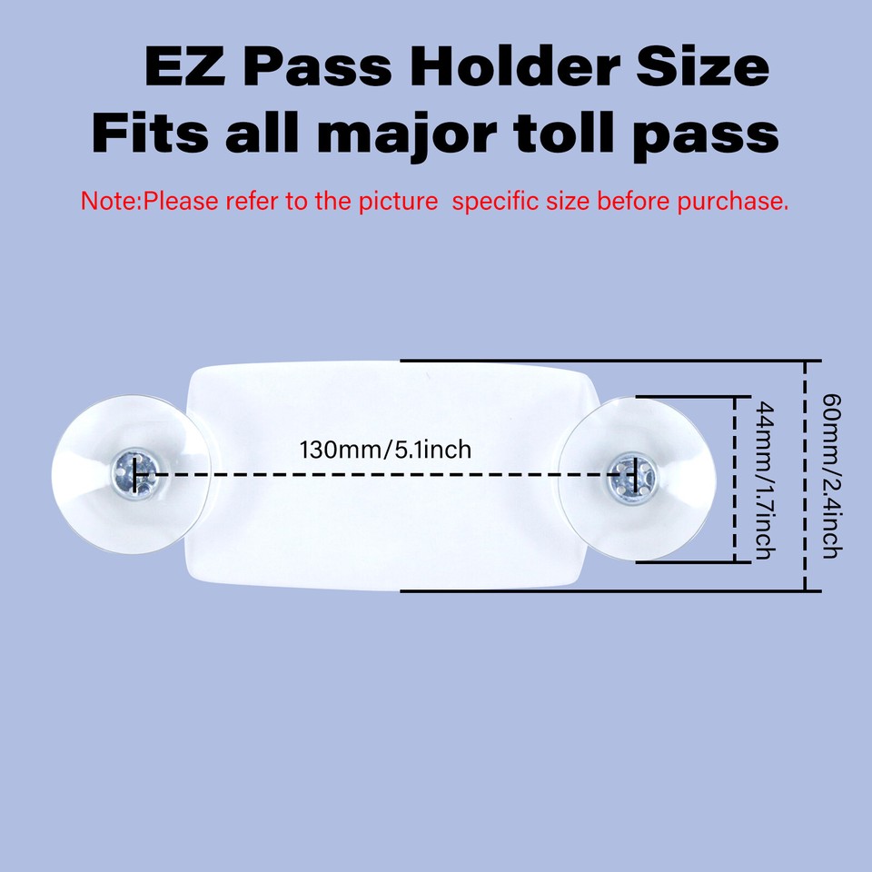 EZ Pass IPass Tag Holder Transponder Holder Toll Pass Clear Windshield ...