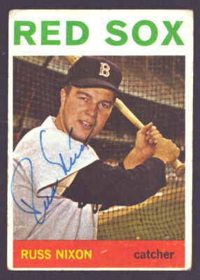 RUSS NIXON 1964 Topps #329 AUTOGRAPH RED SOX Auto Signed Braves Twins d ...