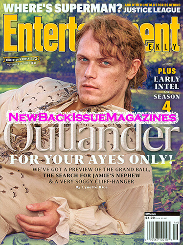Entertainment Weekly 11/17,Sam Heughan,Cover 1,Outlander,November 2017 ...