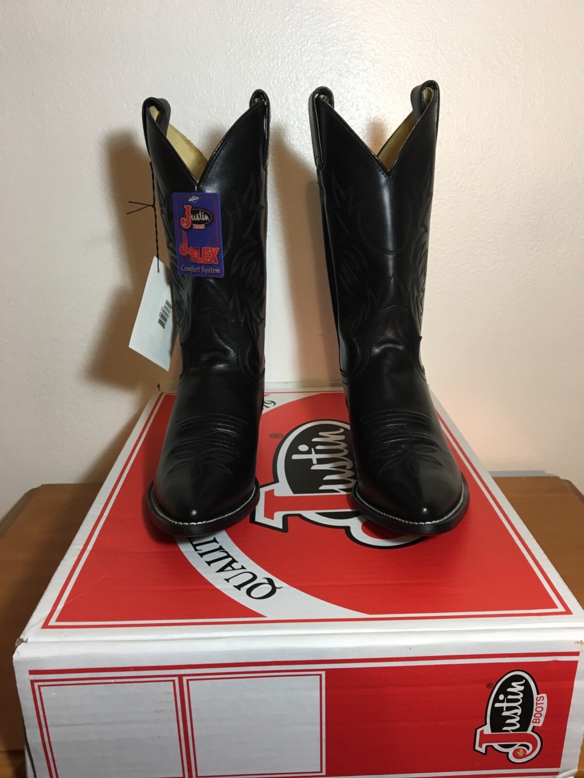 Justin Ladies L4903 6C Black London Calf/Black London Calf Pointed J4 ...