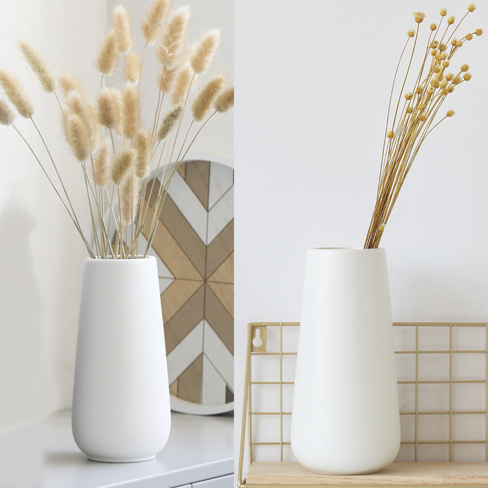 Flower Home Decor For Centerpiece Living Room Ceramic Vase Desktop Wide ...
