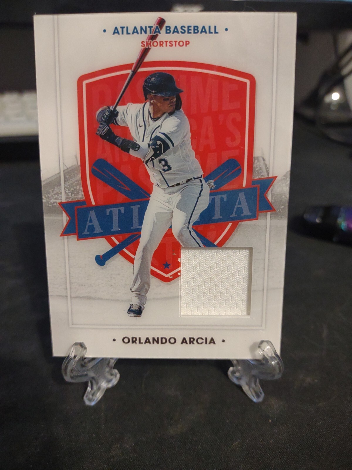 2021 Orlando Arcia Patch Player Used Panini Chronicles Atlanta Braves ...