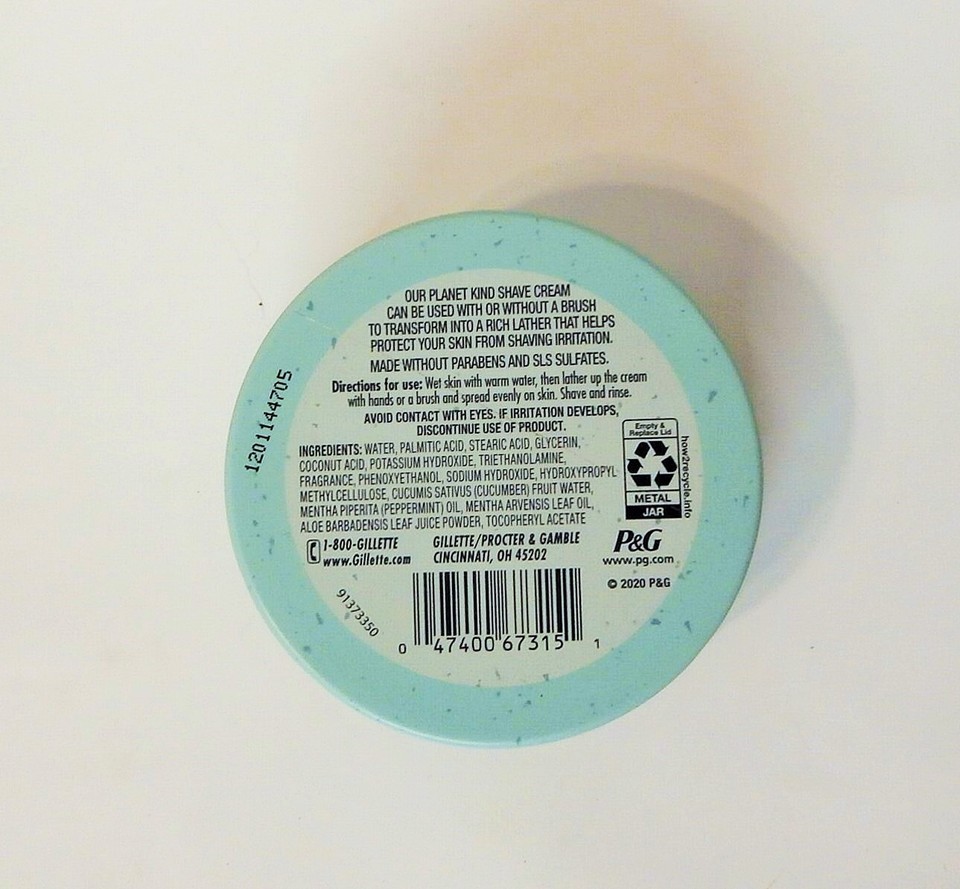 Gillette Planet Kind protective shave cream with cucumber & vitamin E 5 ...