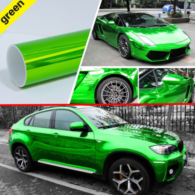 152cmx30cm Green Car Glossy Chrome Mirror Vinyl Wrap Film Roll Sheet ...
