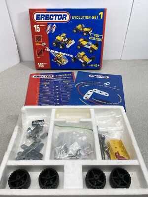 Meccano Erector Set Evolution 1 Vintage 1990s Metal 15 Models Instructions Box | eBay