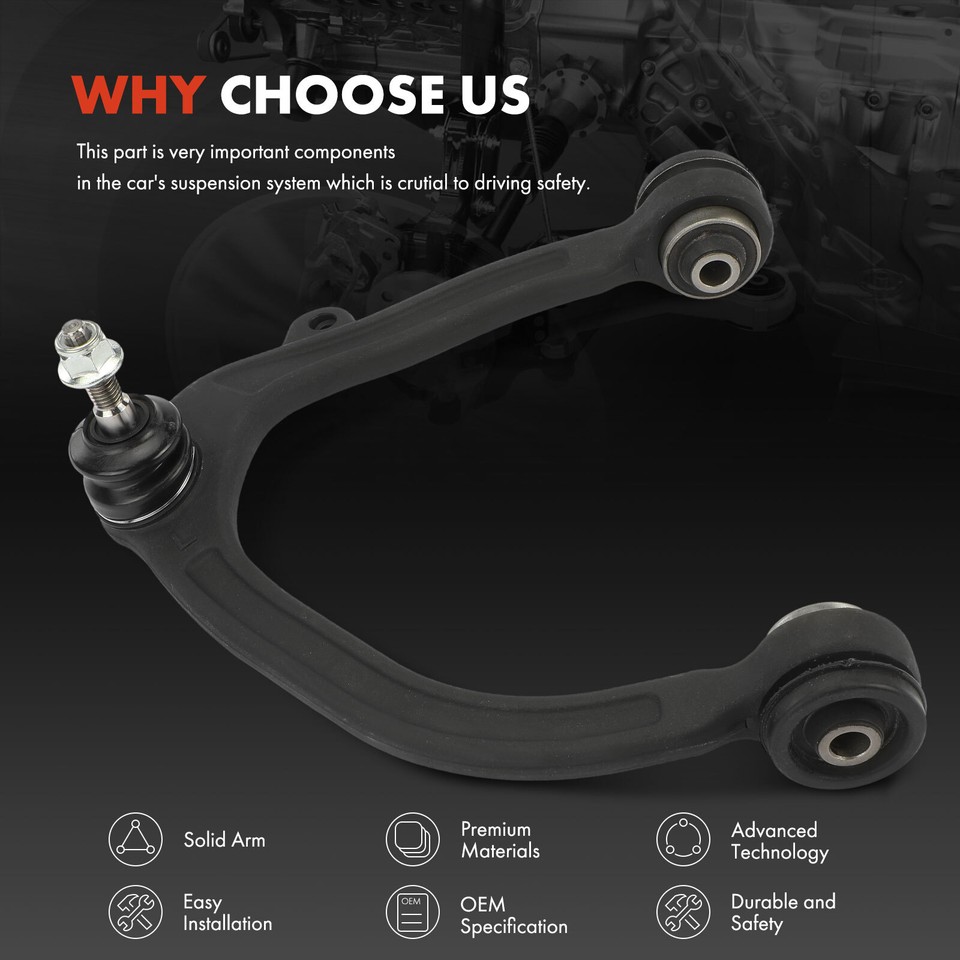 Front Left Upper Control Arm & Ball Joint Assy for Ford F-150 10-14 SVT ...