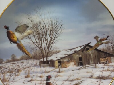 Danbury Mint "Stone Barn" ~ David Maass Pheasant Plate ~ Wild Wings ...