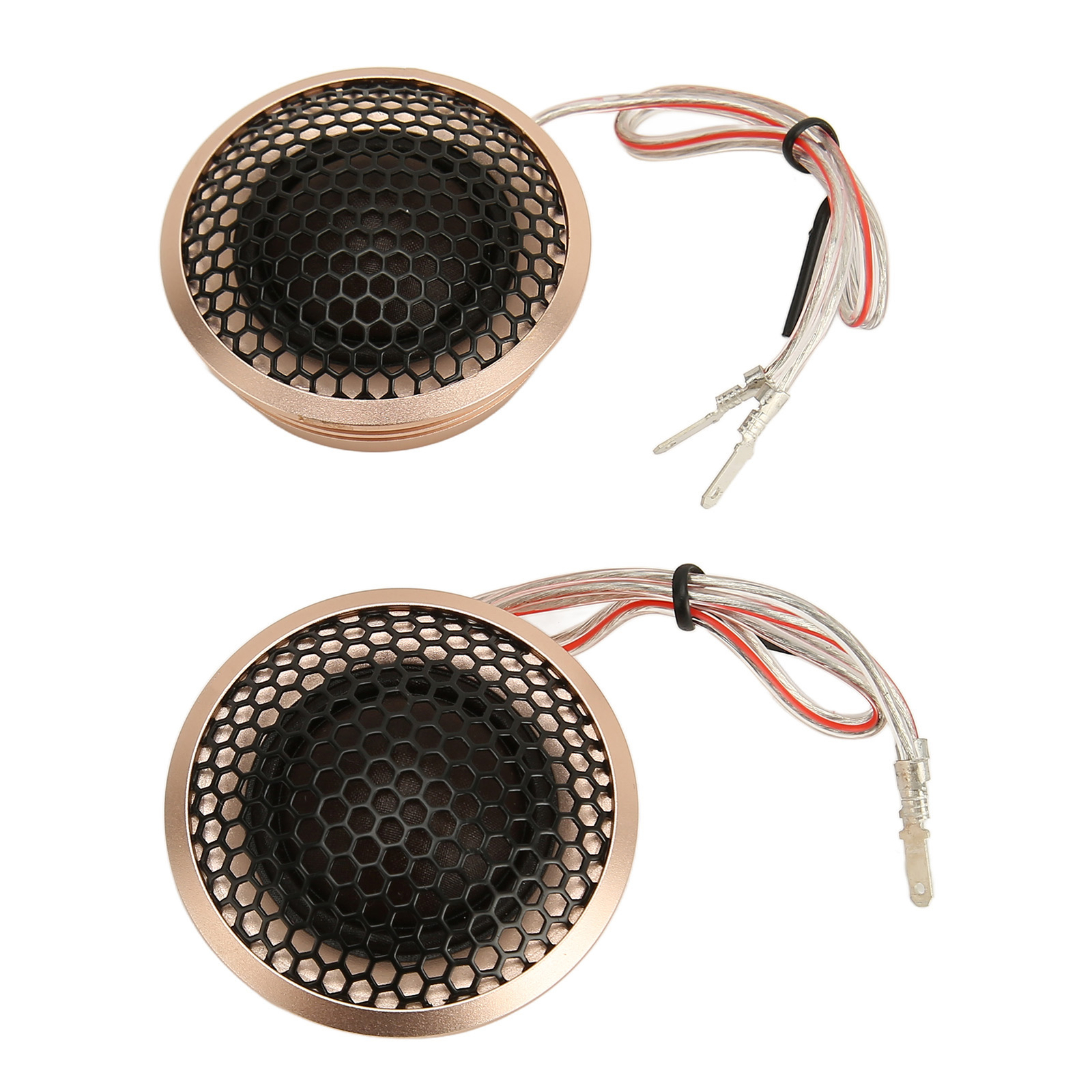 2pcs Car Tweeter 25mm 150W Rose Gold Metal Aluminum 2 Way System Micro ...