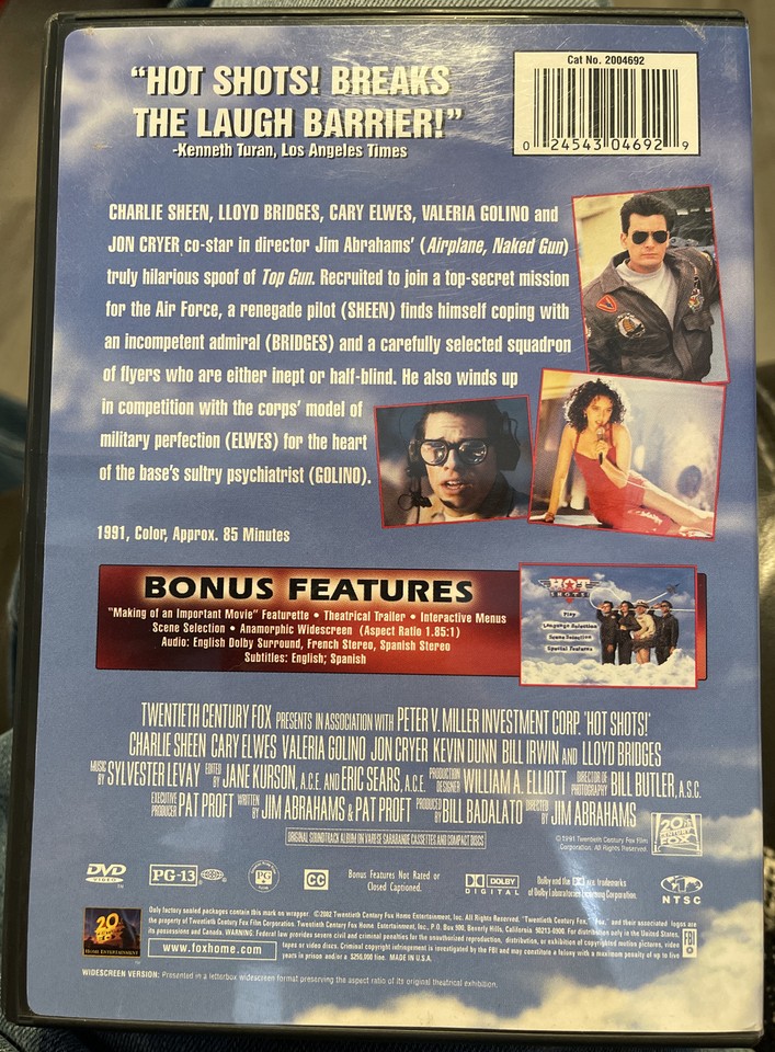 Hot Shots (DVD, 2006, Widescreen Sensormatic) 24543046929 | eBay