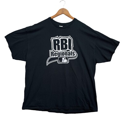 VTG MLB Baseball RBI Regionals Baseball Black Sports Tee T Shirt 2XL | eBay