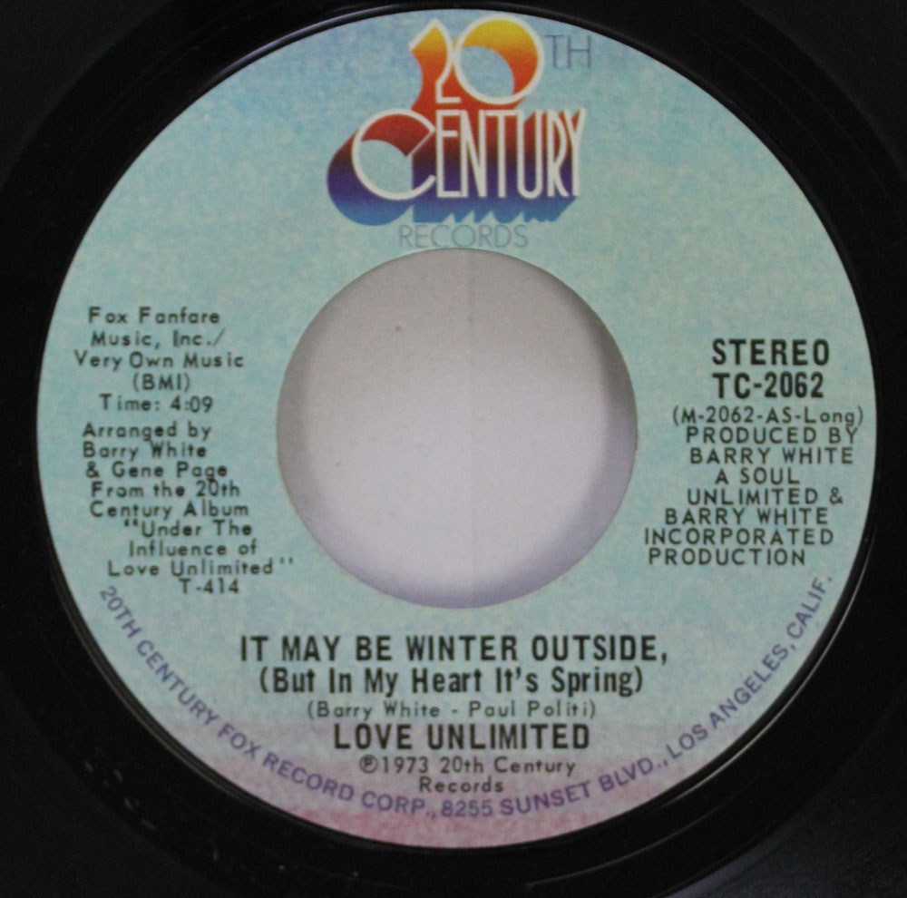 Soul 45 Love Unlimited - It'S Winter Again / It May Be winter Outside ...